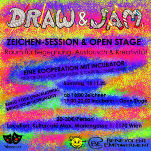DRAW & JAM 2024/25 Kulturcafé Max – Vrovro